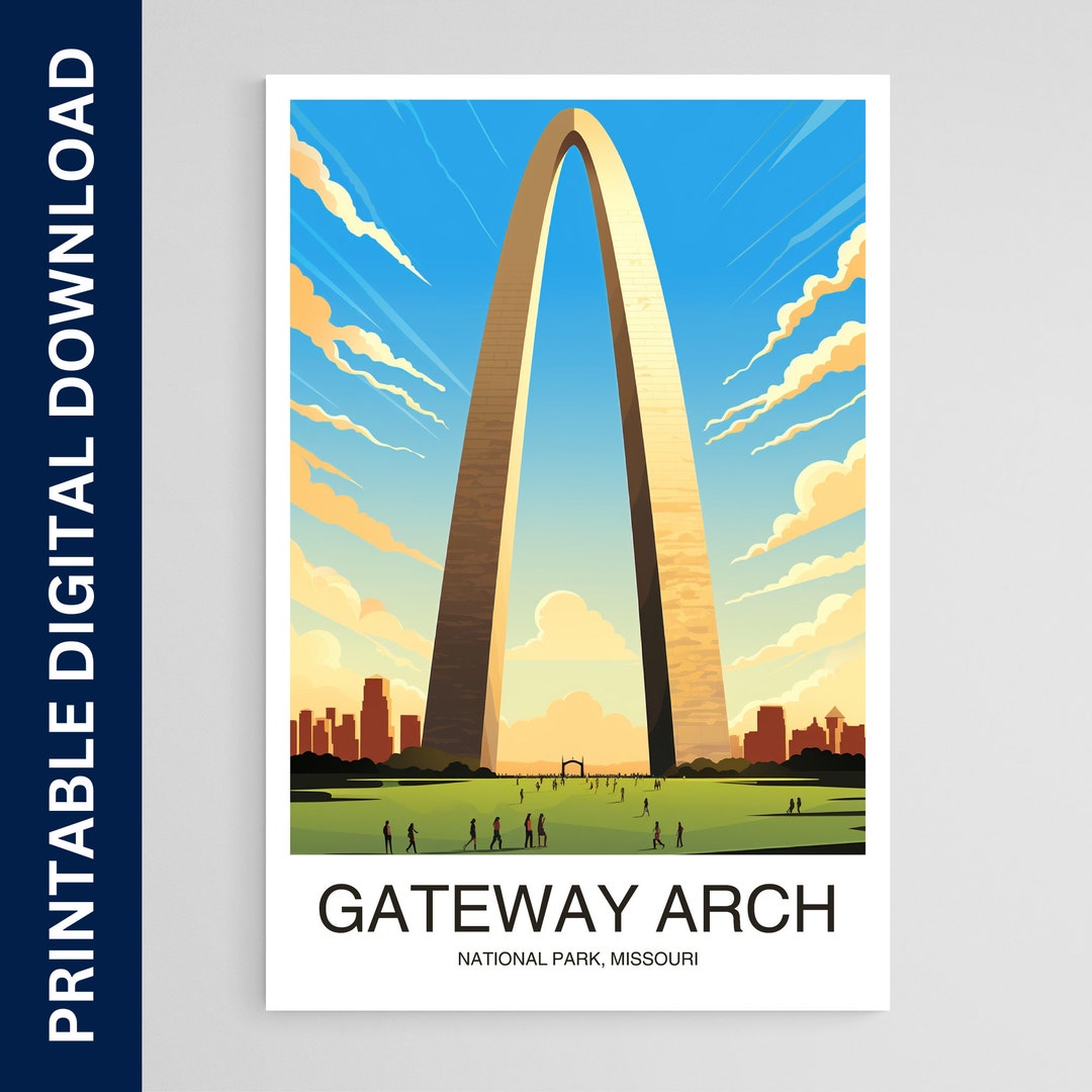 Gateway Arch National Park Poster, Missouri Print, Wall Art, Gift, Home ...