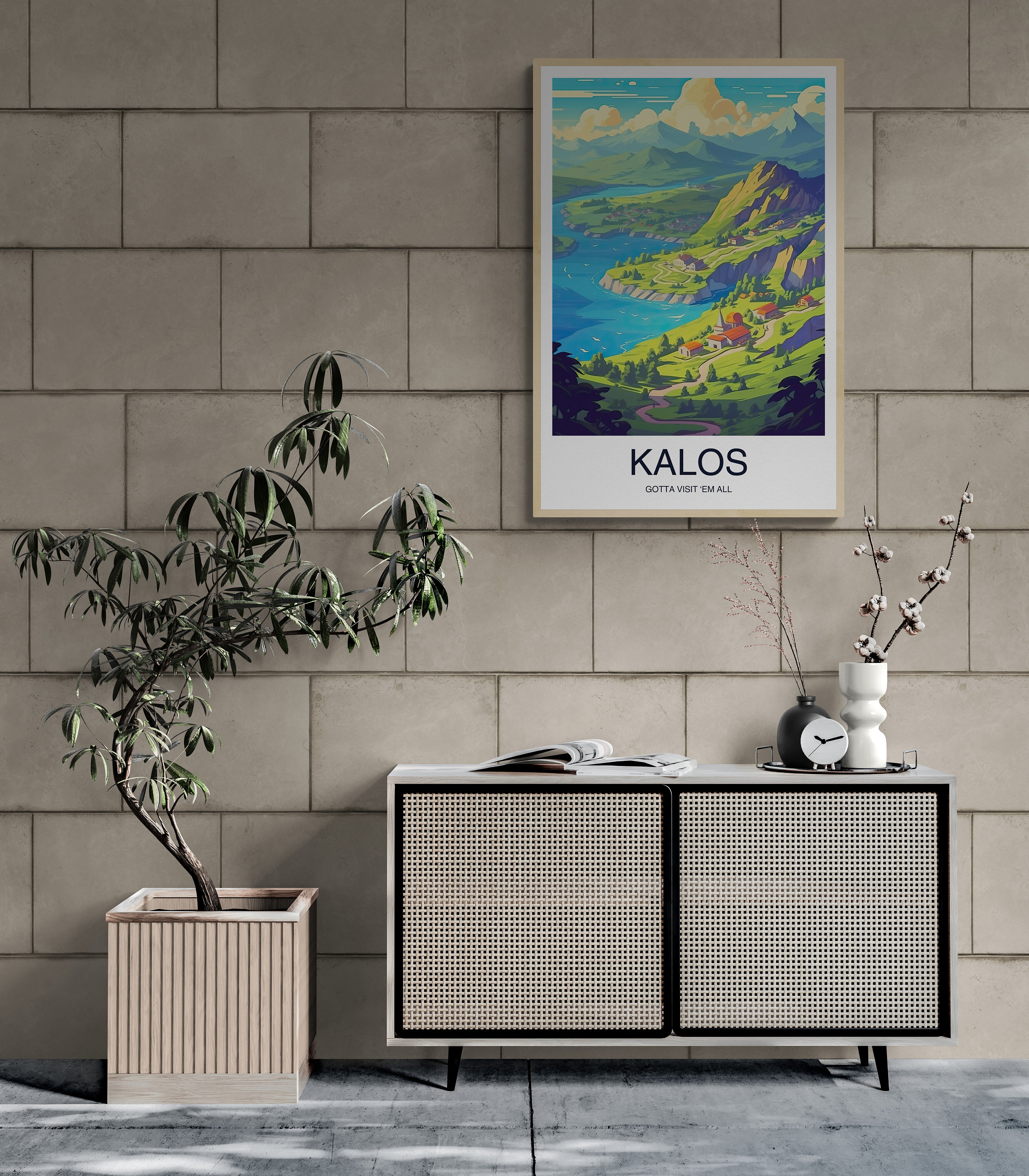 Kalos Travel Poster, Space Art, Artwork, Gift, Poster, Print, Wall Art ...
