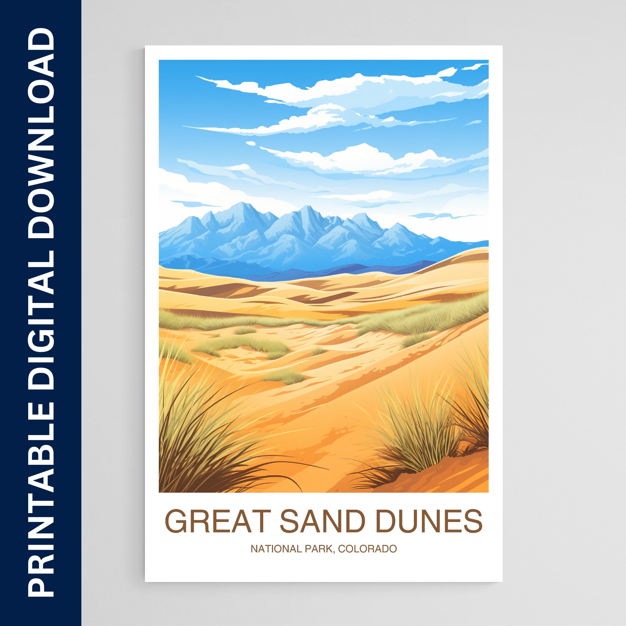 Great Sand Dunes National Park Poster, Colorado Print, Wall Art, Gift ...