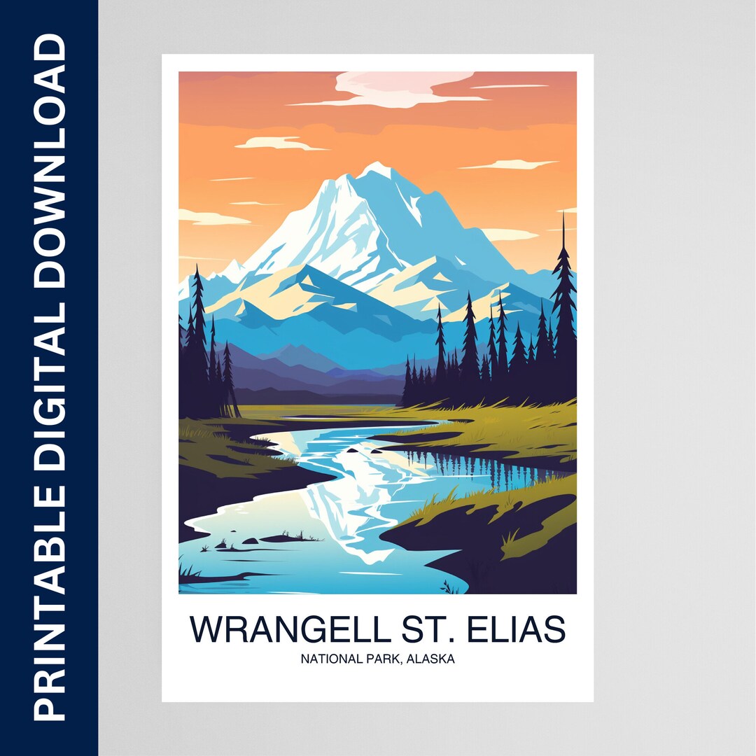 Wrangell St. Elias National Park Poster, Alaska Print, Wall Art, Gift ...