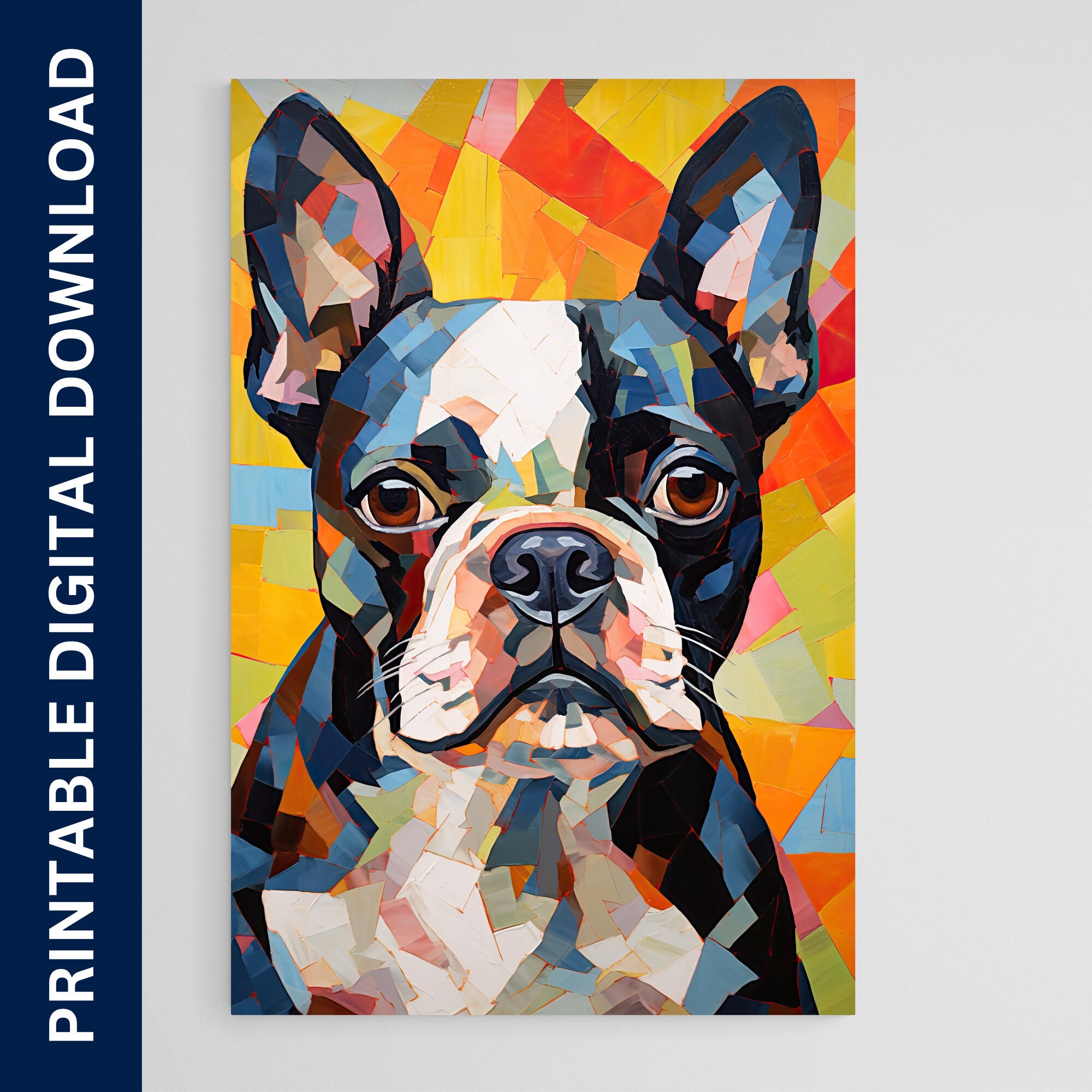Boston Terrier Dog Poster, Dog Art, Artwork, Gift, Poster, Print, Wall ...