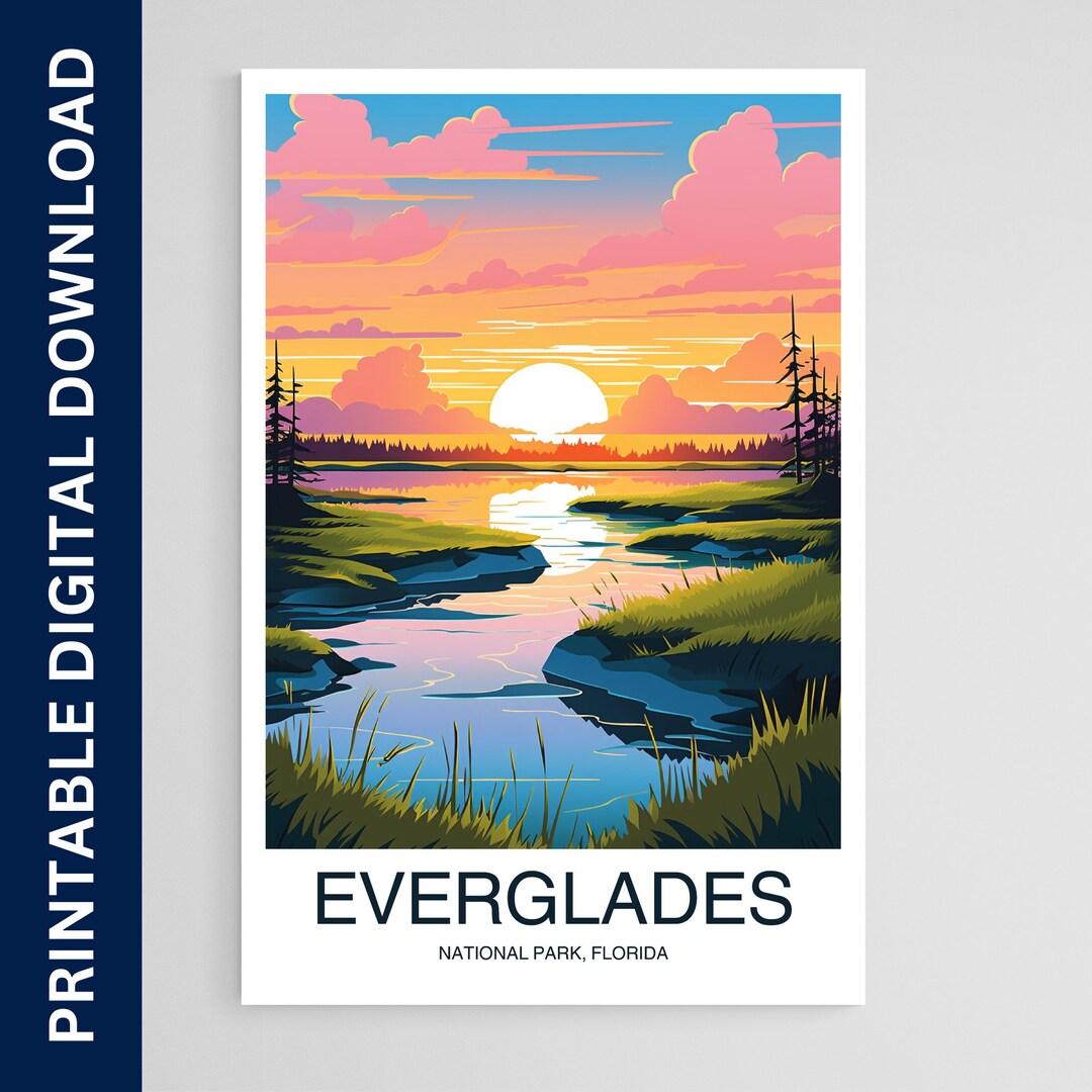 Everglades National Park Poster, Florida Print, Wall Art, Gift, Home ...