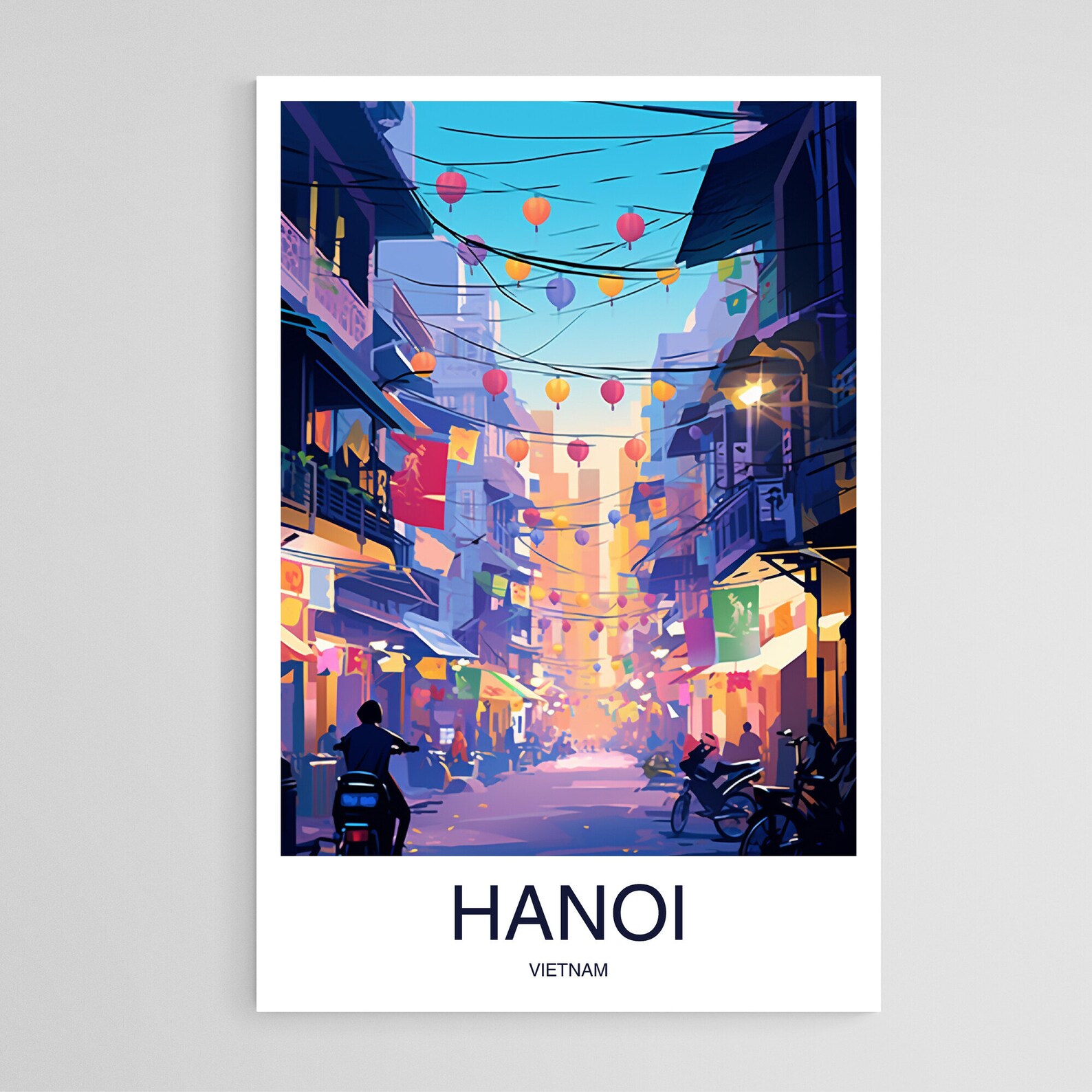 Hanoi Travel Poster, Vietnam Art, Artwork, Gift, Poster, Print, Wall ...