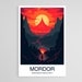 Mordor Travel Print, Wall Art Middle of Earth Wall Hanging, Home ...