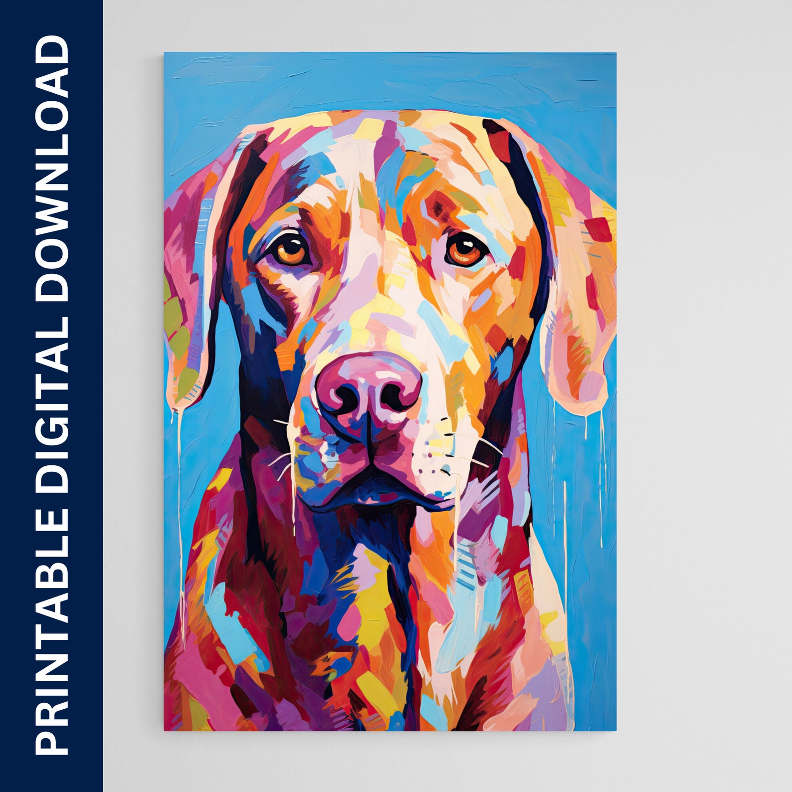 Chesapeake Bay Dog Poster, Retriever Dog Art, Artwork, Gift, Poster ...