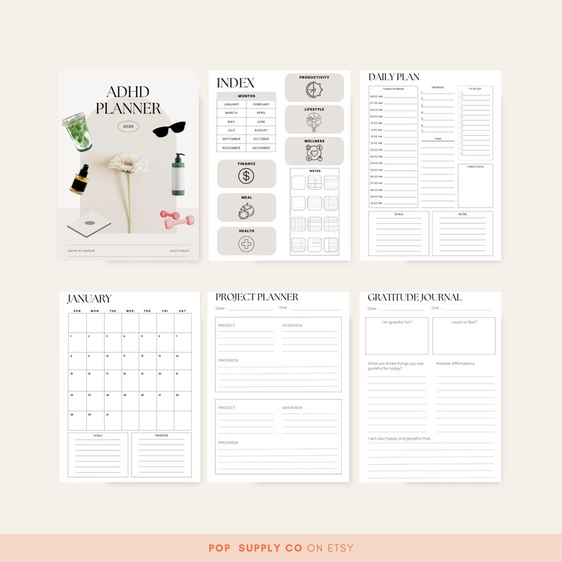 ADHD Printable Planner - Etsy