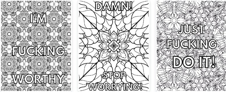 Motivational Swear Word Coloring Book - Etsy