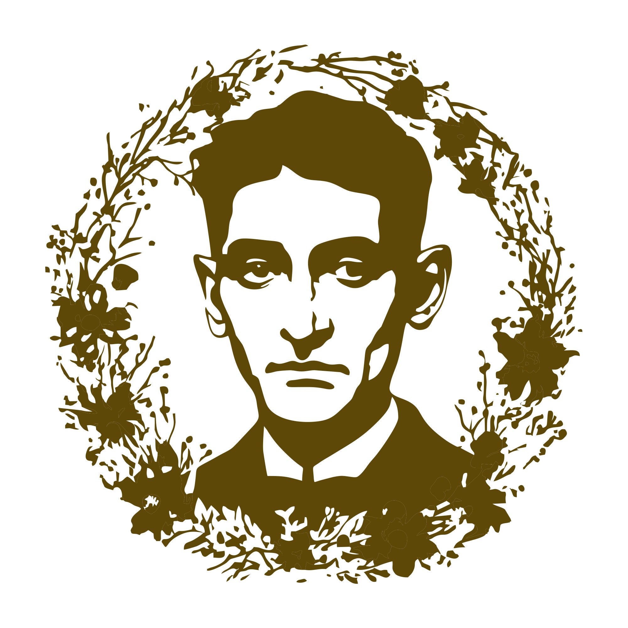 Franz Kafka and Flowers SVG Franz Kafka SVG Samsa Svg Bug - Etsy