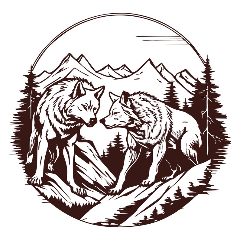 16 Wolf SVG Bundle Wolf Silhouettes the Wild Nature Silhouette Wolf Svg ...