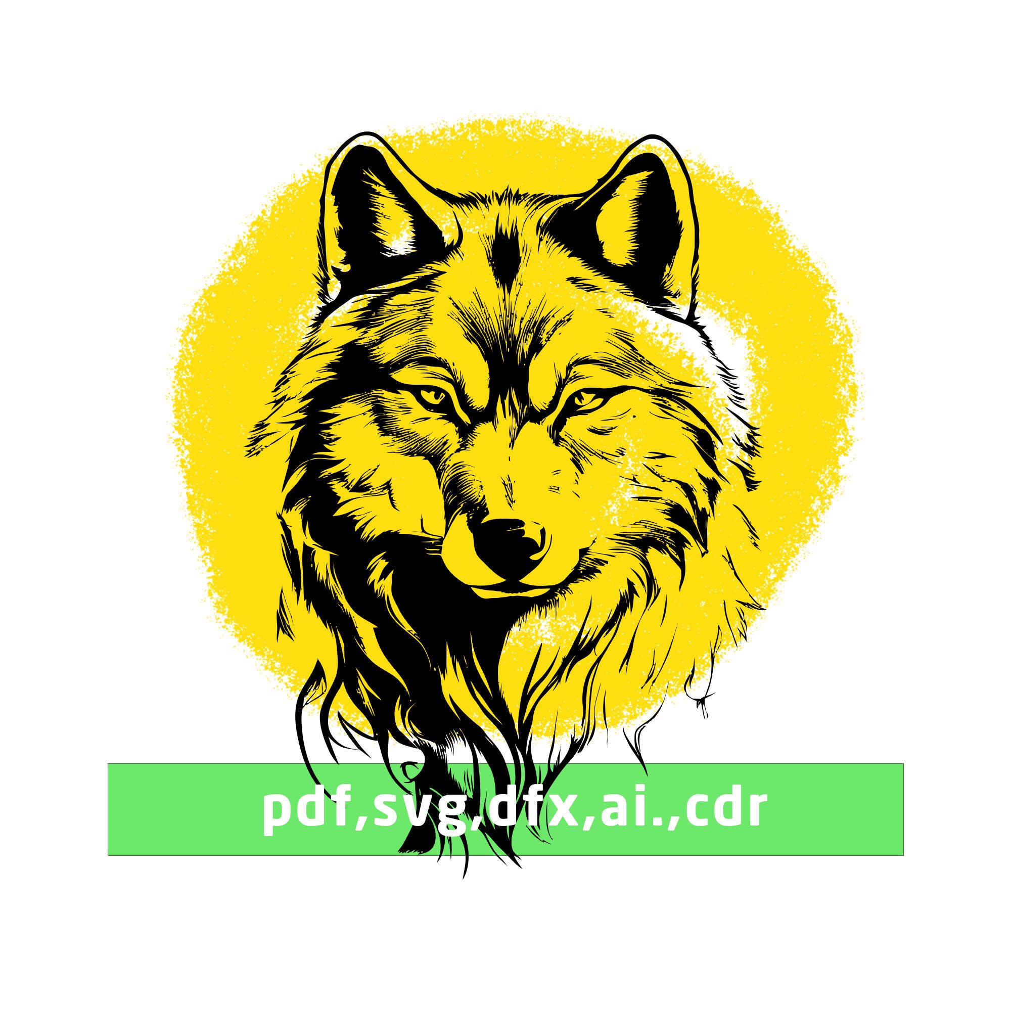 Wild Lone Wolf Head SVG Wild Lone Wolf Head Silhouettes - Etsy