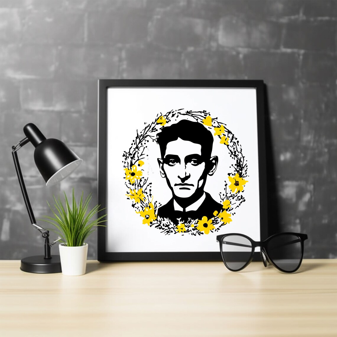 Franz Kafka and Flowers SVG Franz Kafka SVG Samsa Svg Bug - Etsy
