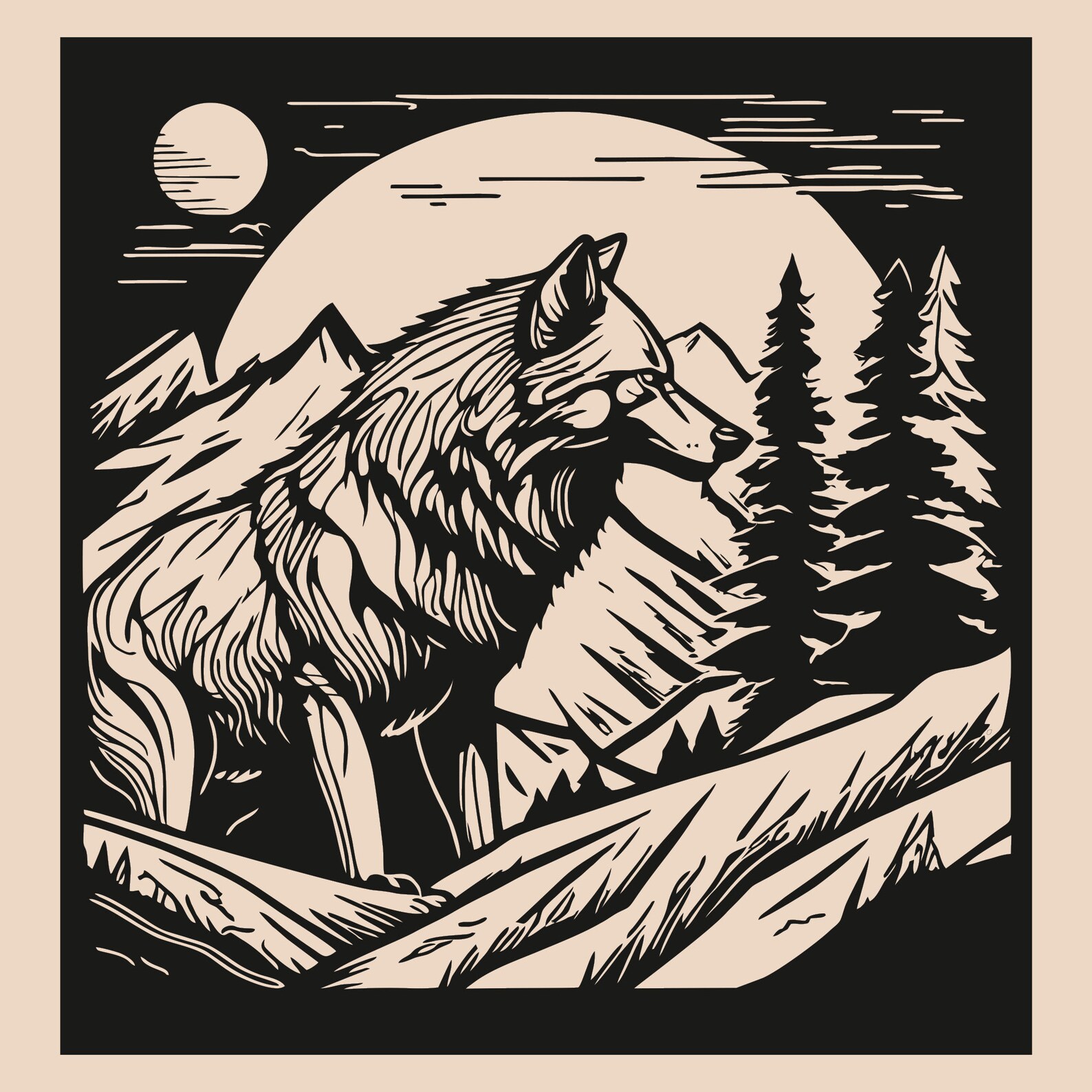 16 Wolf SVG Bundle Wolf Silhouettes the Wild Nature Silhouette Wolf Svg ...