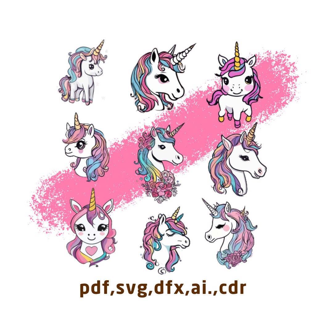 Unicorns SVG Bundle, Magical SVG Bundle, Cute Unicorn Png Svg, Unicorn ...