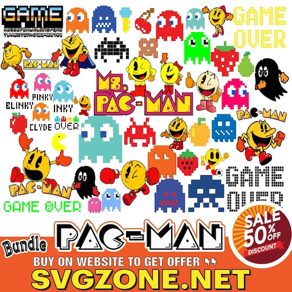 Pac Man Vector - Etsy