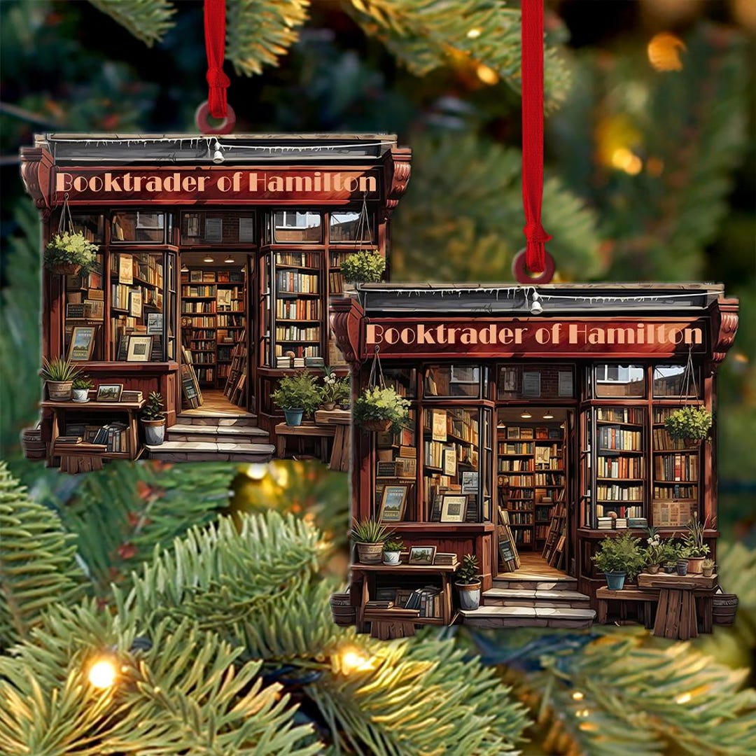 Personalized Books Shop 2025 Ornament, Book Christmas Ornament, Reading ...