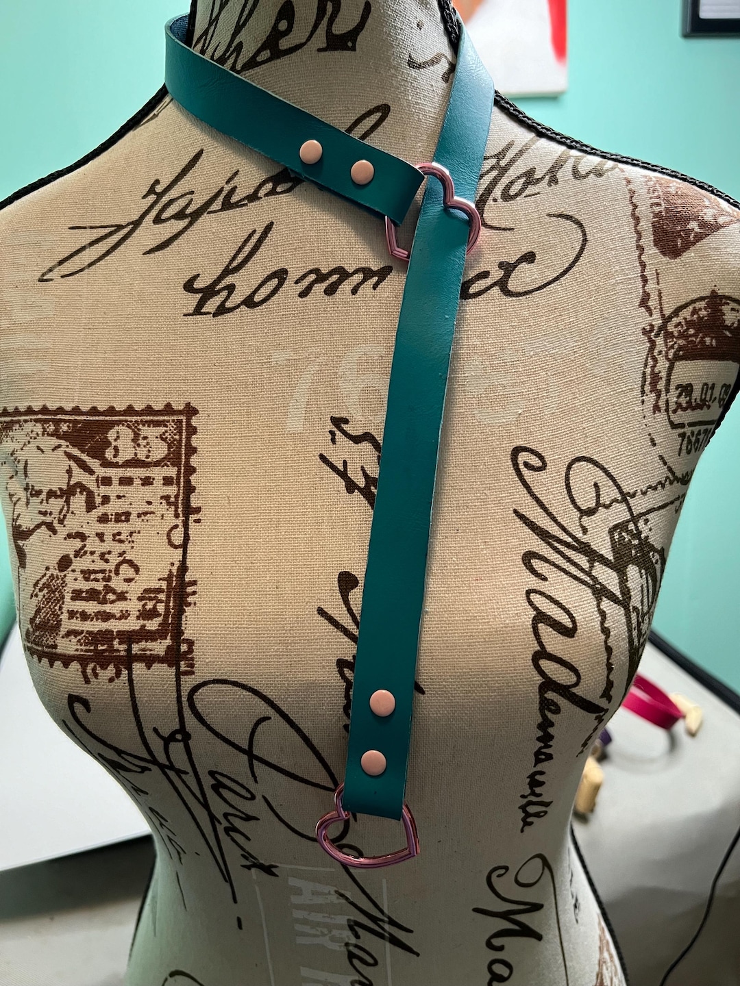 BDSM Choker Necklace, Slip Ring Choker, Kink Leather Choker, Sub Choker ...