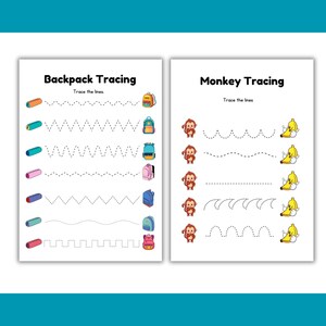 Preschool Line Tracing Worksheets 21 Printable Pages Homeschool Busy ...