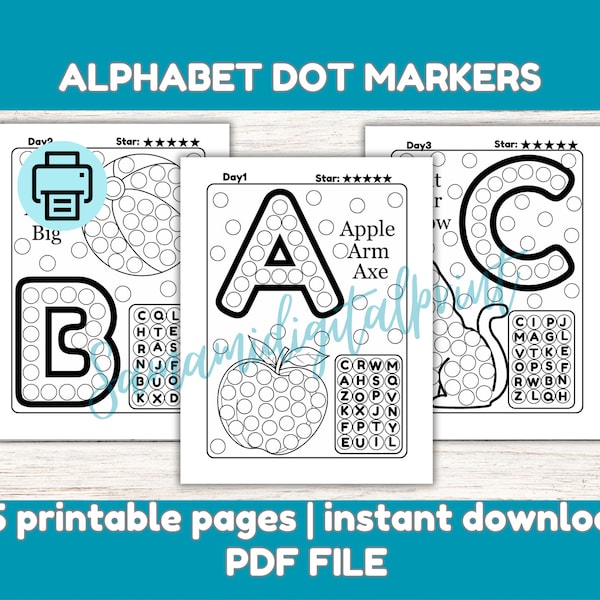 Letter Markers - Etsy