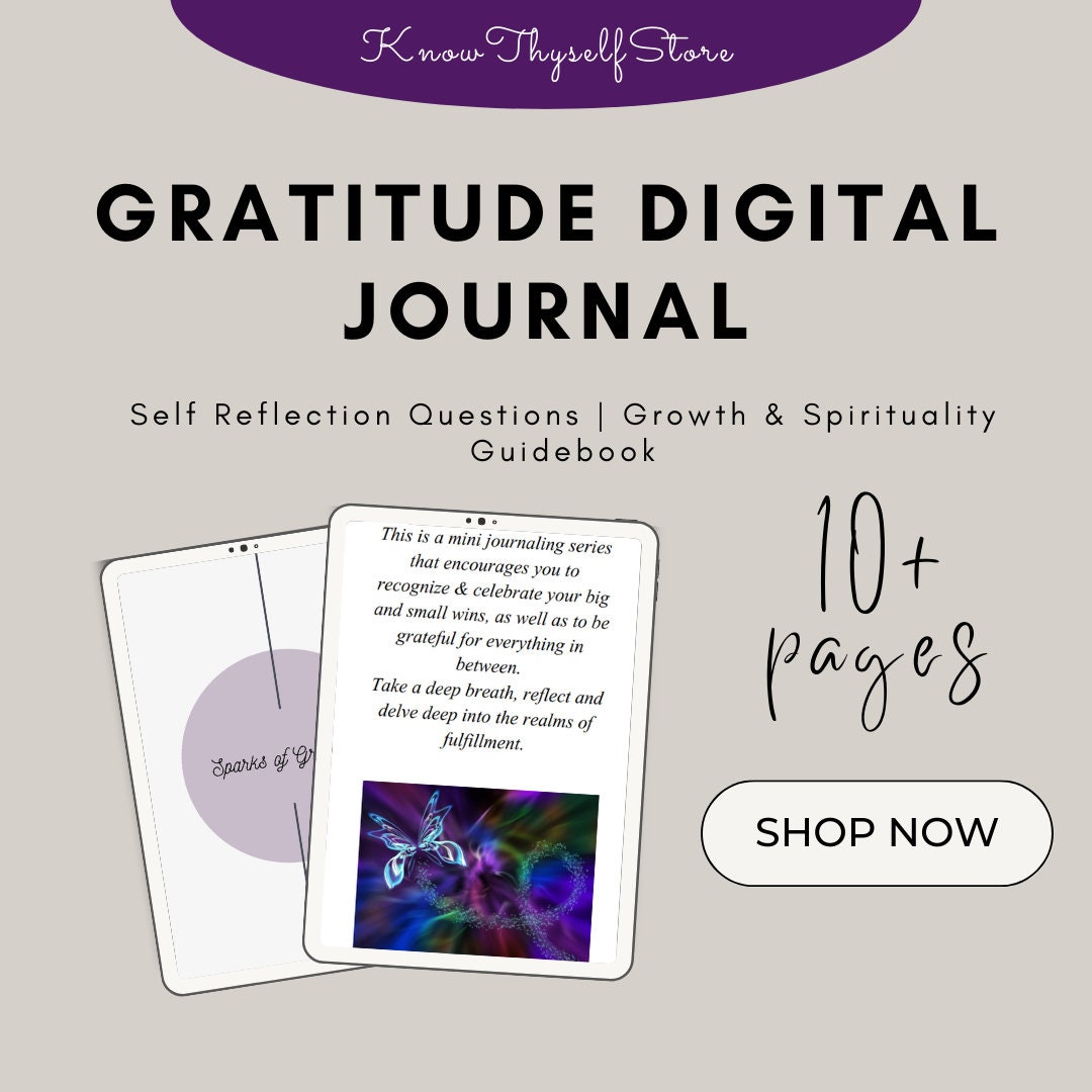 Sparks of Gratitude Gratitude Digital Journal Deep Questions - Etsy