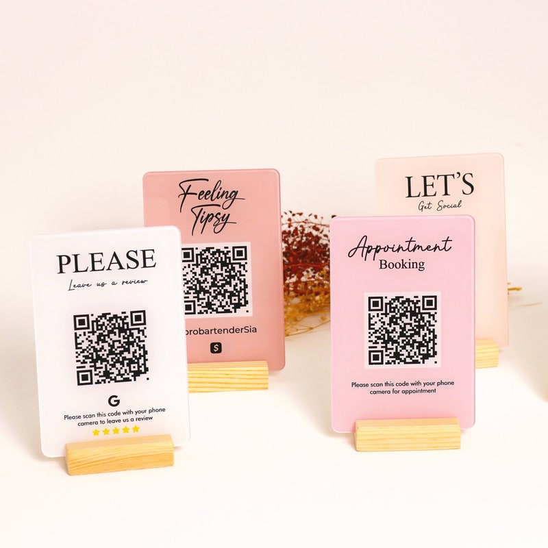 6 Qr Code Acrylic Sign - Etsy