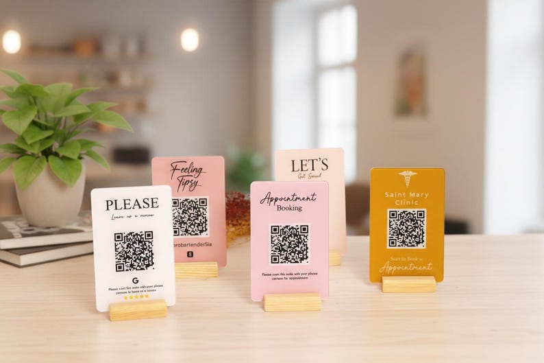 Custom Acrylic QR Code Business Sign | Social Media, Payment, Mt4 - Etsy