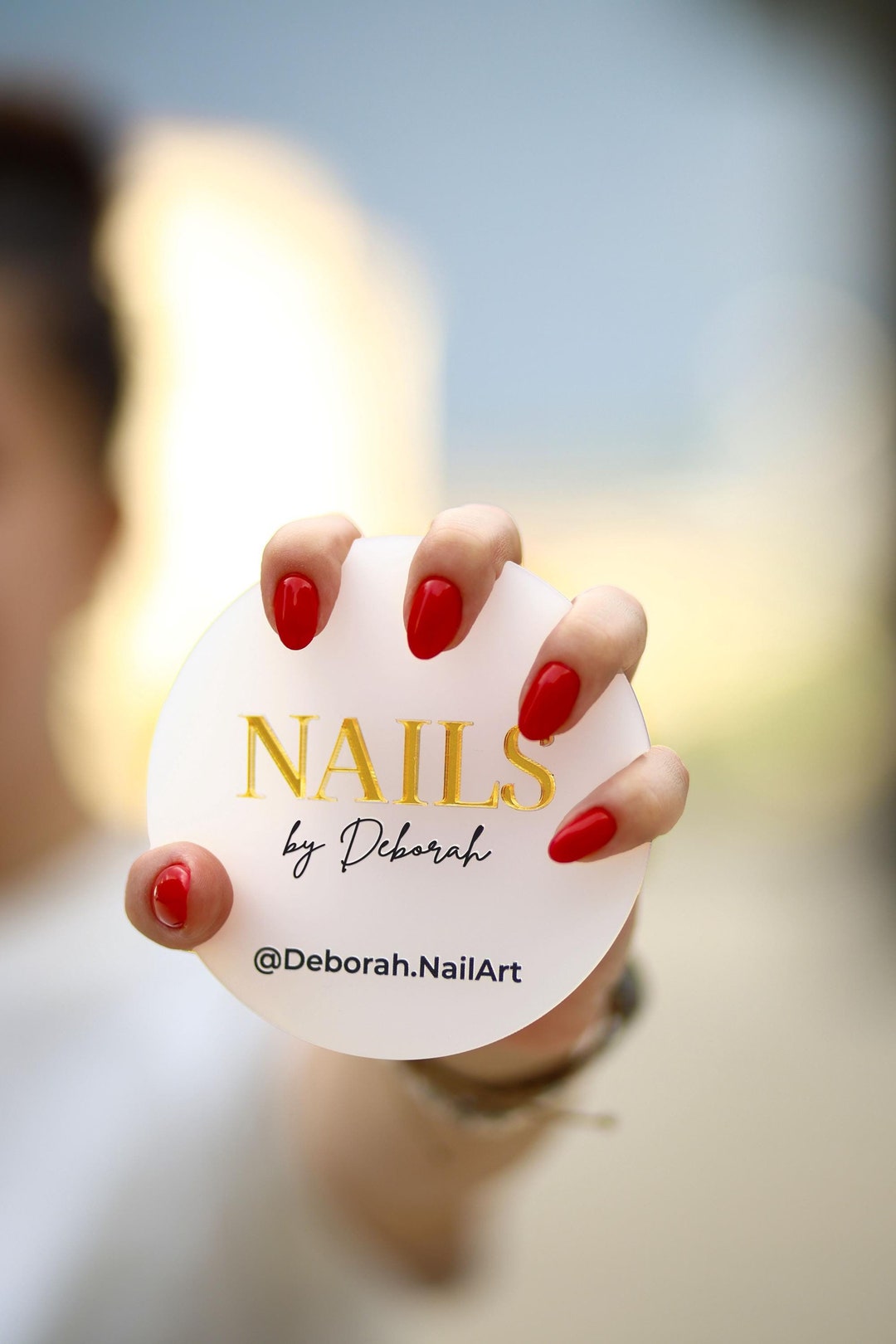 CUSTOM Acrylic Nailfie Disc | Personalised Nail Prop | Nail Tech | Nail ...