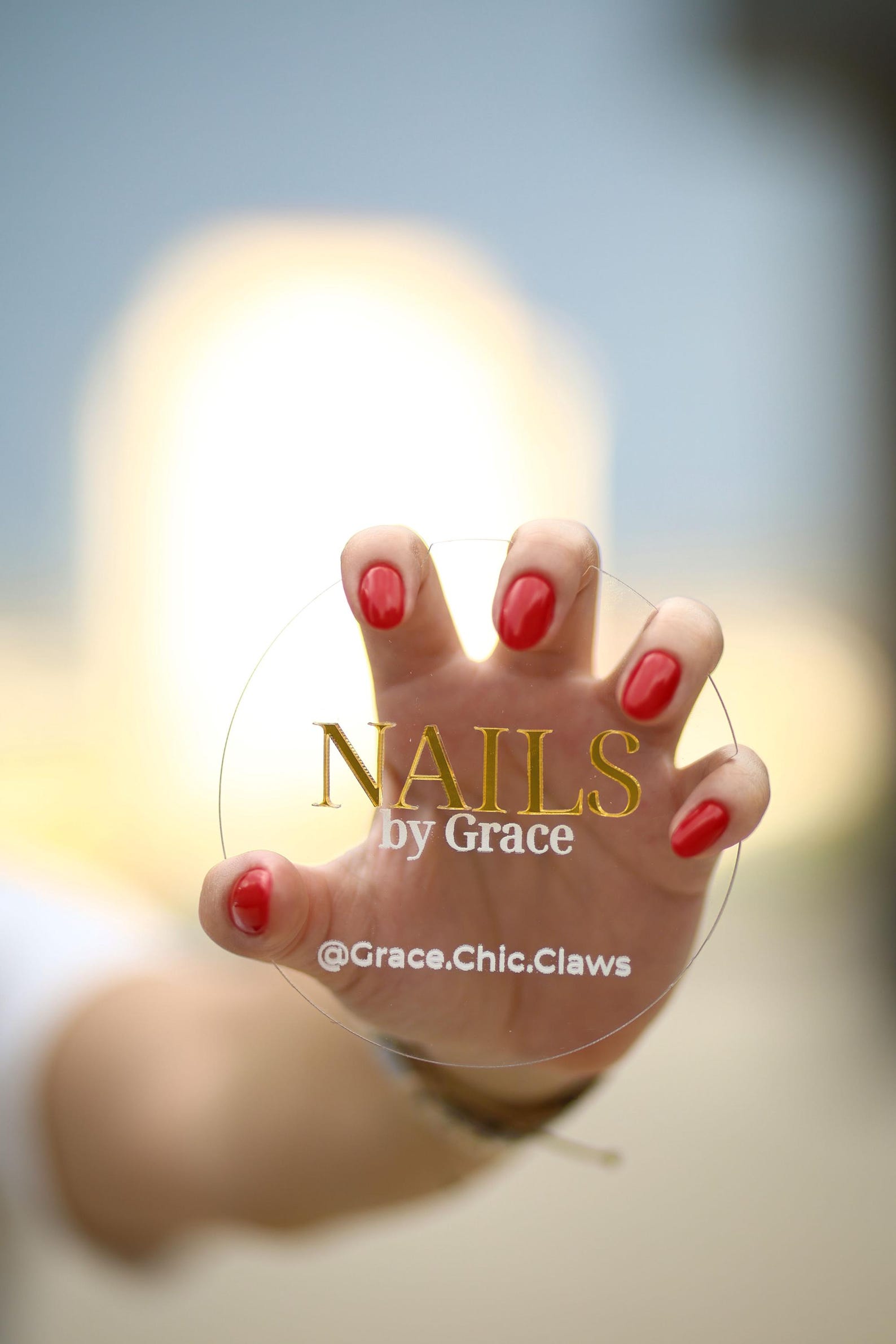 CUSTOM Acrylic Nailfie Disc | Personalised Nail Prop | Nail Tech | Nail ...