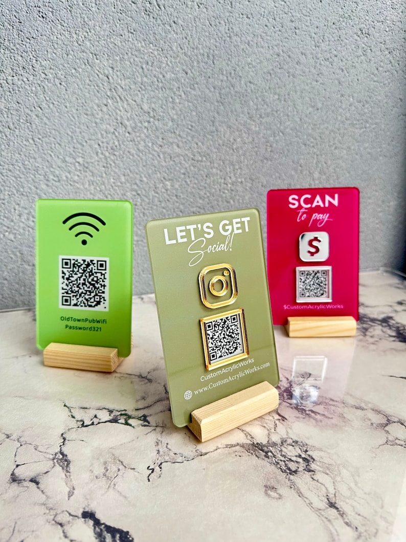 Social Media QR Code Sign | Mini QR Code Sign | Beauty Sign| Business ...