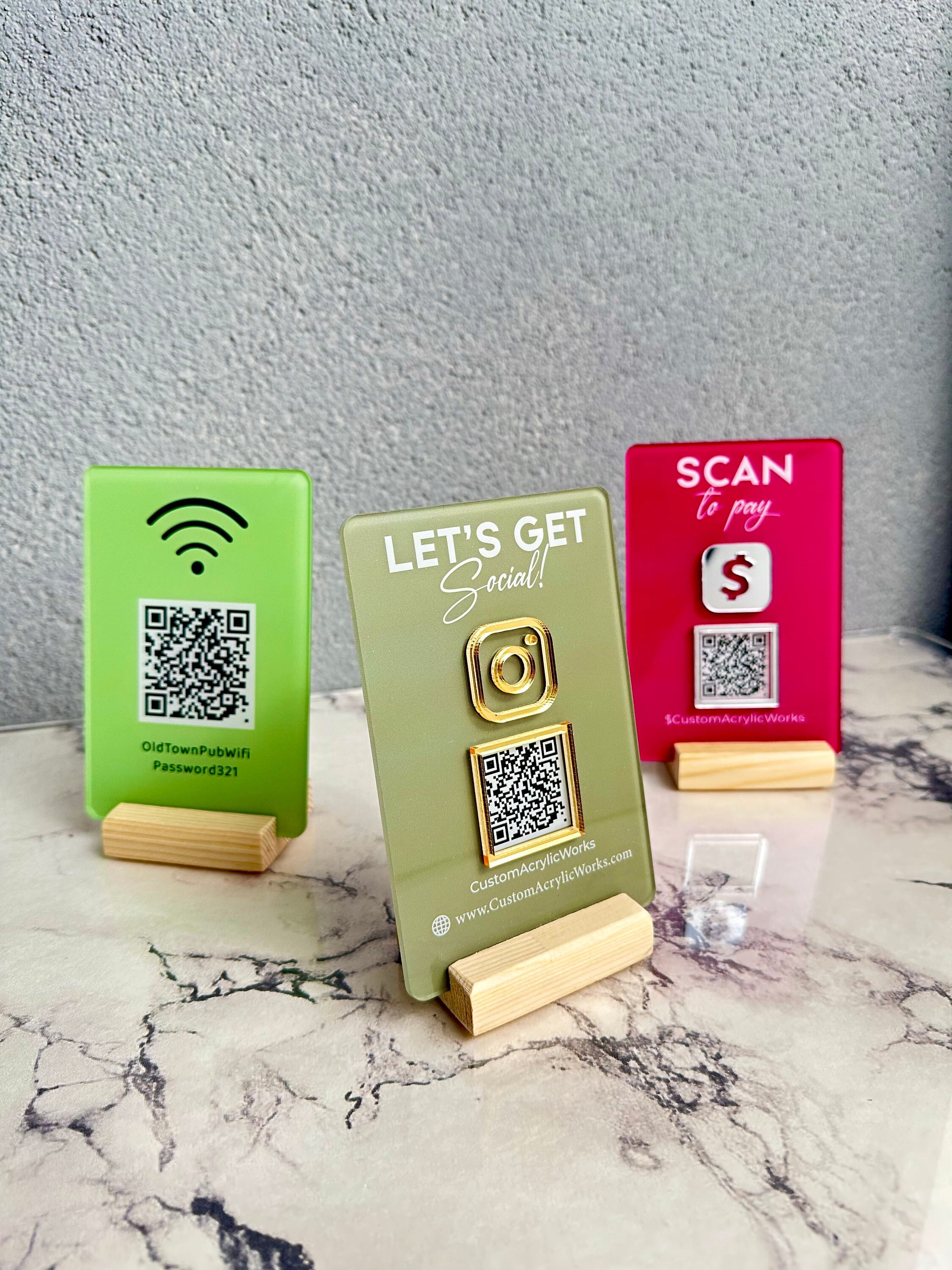 Social Media QR Code Sign Mini QR Code Sign Beauty Sign - Etsy