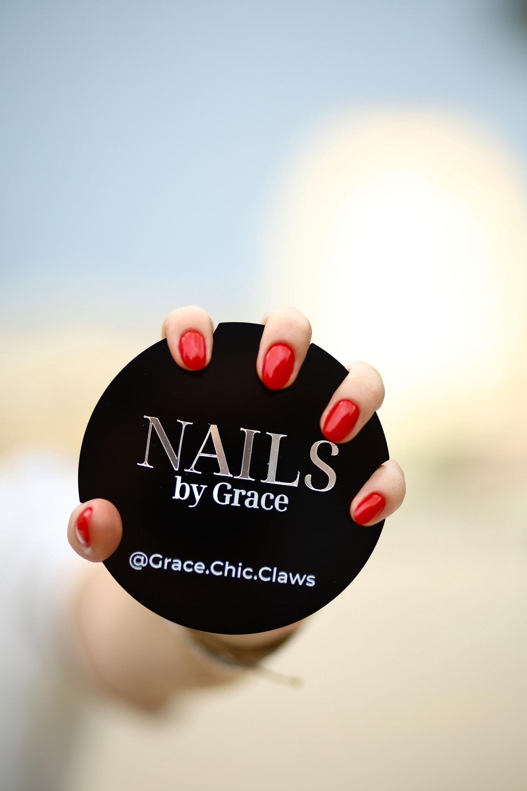 CUSTOM Acrylic Nailfie Disc | Personalised Nail Prop | Nail Tech | Nail ...