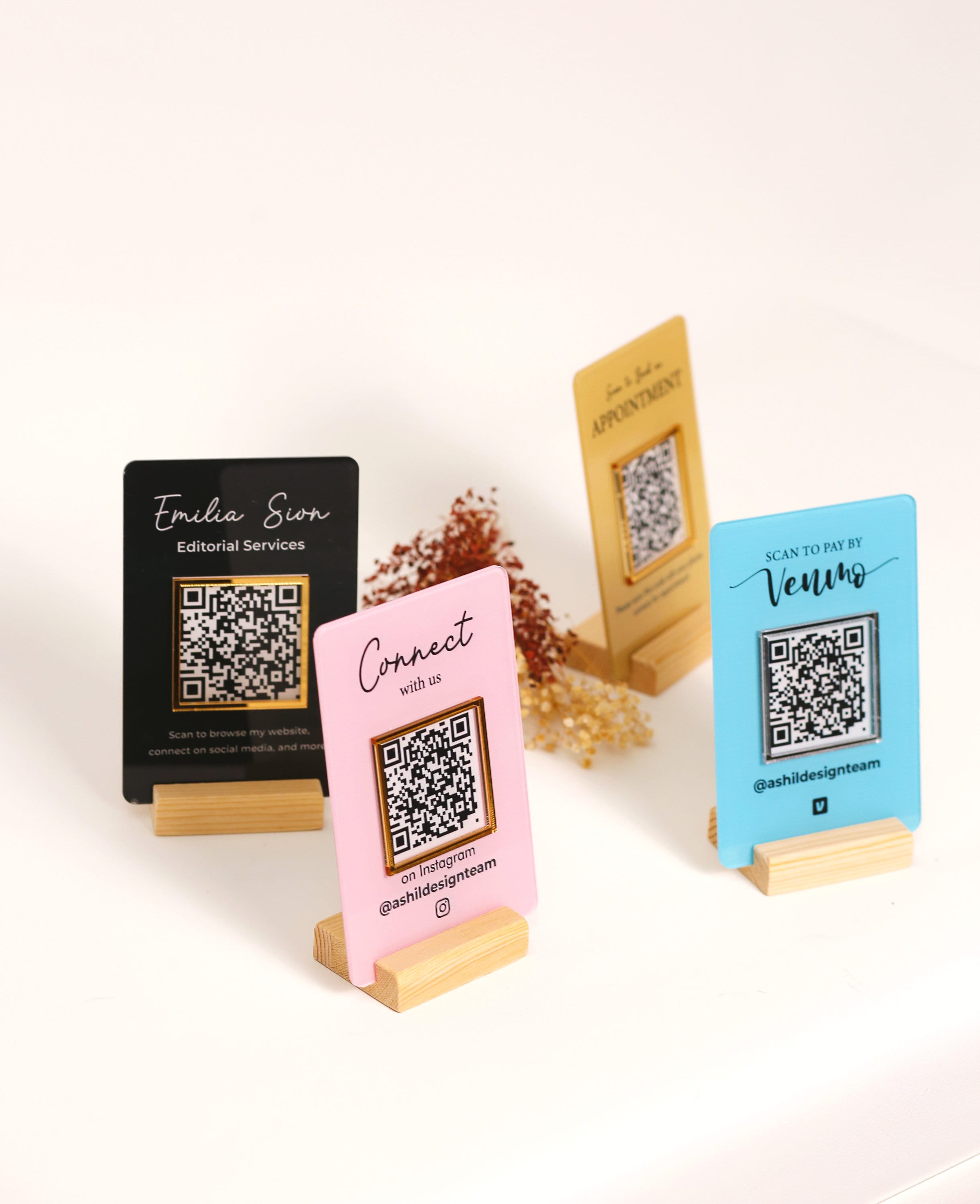 Social Media QR Code Sign Mini QR Code Sign Beauty Sign - Etsy