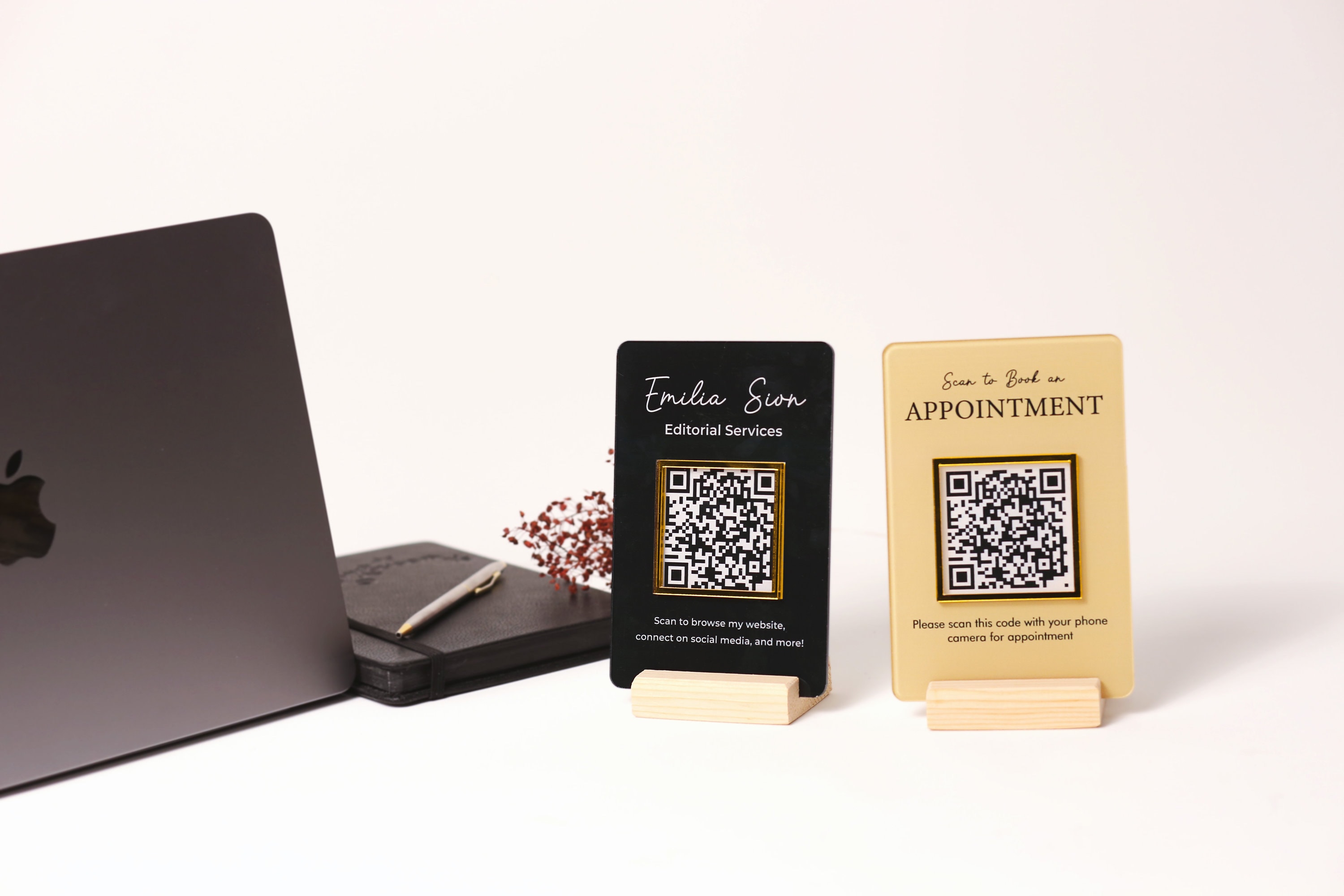 Social Media QR Code Sign Mini QR Code Sign Beauty Sign - Etsy