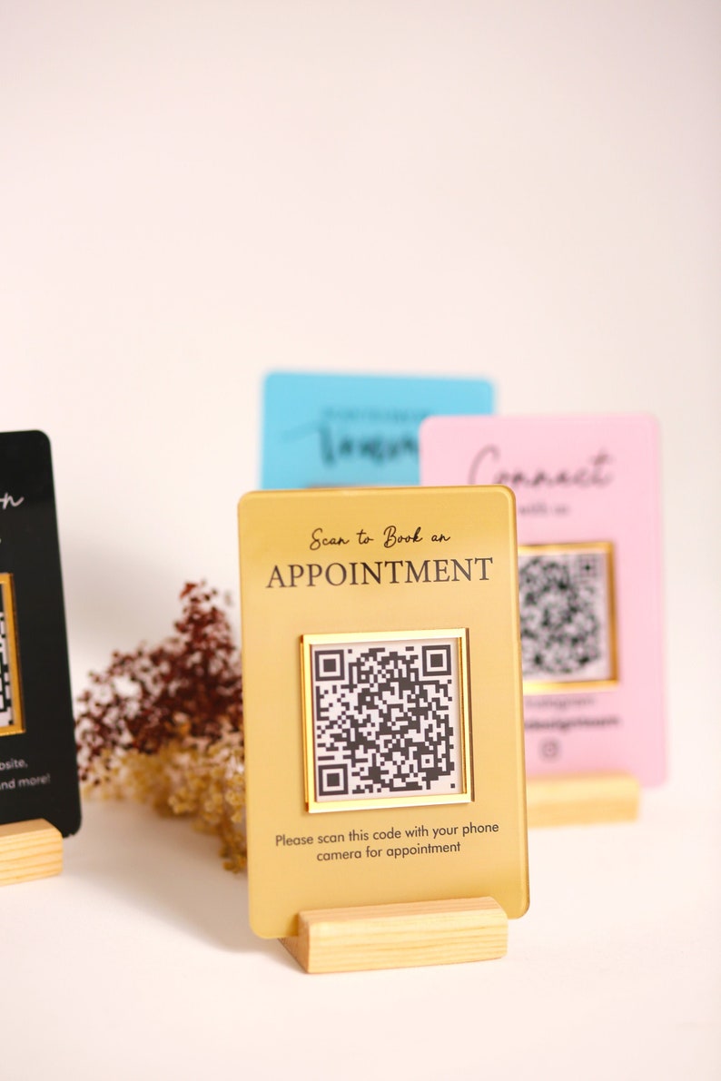 Mini QR Code Social Media Display Sign Social Media QR Code - Etsy