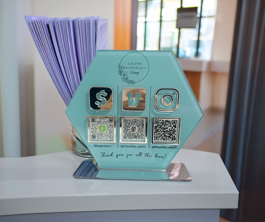 Multi QR Code Sign | Payment Sign | Social Media QR Code Sign | Beauty ...