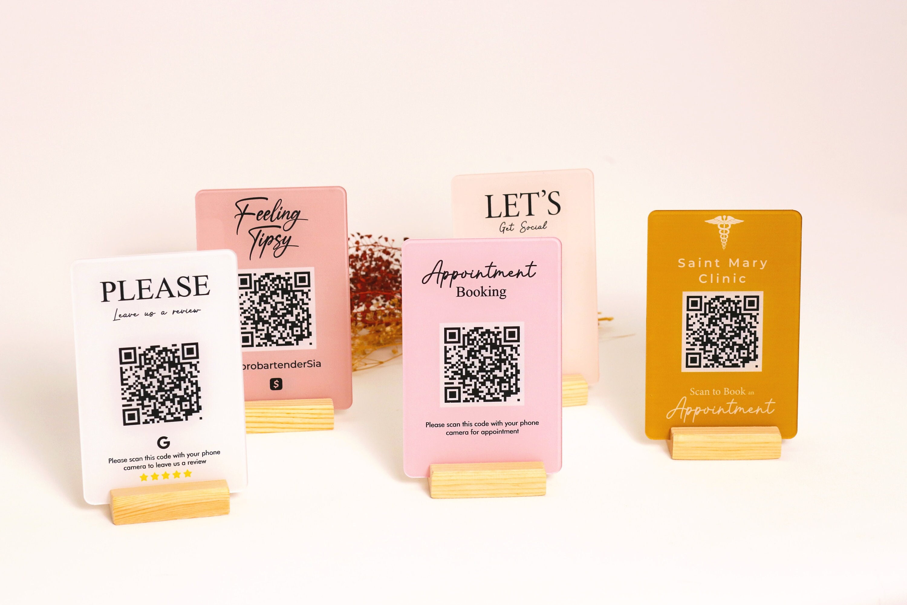 Social Media QR Code Sign Mini QR Code Sign Beauty Sign - Etsy