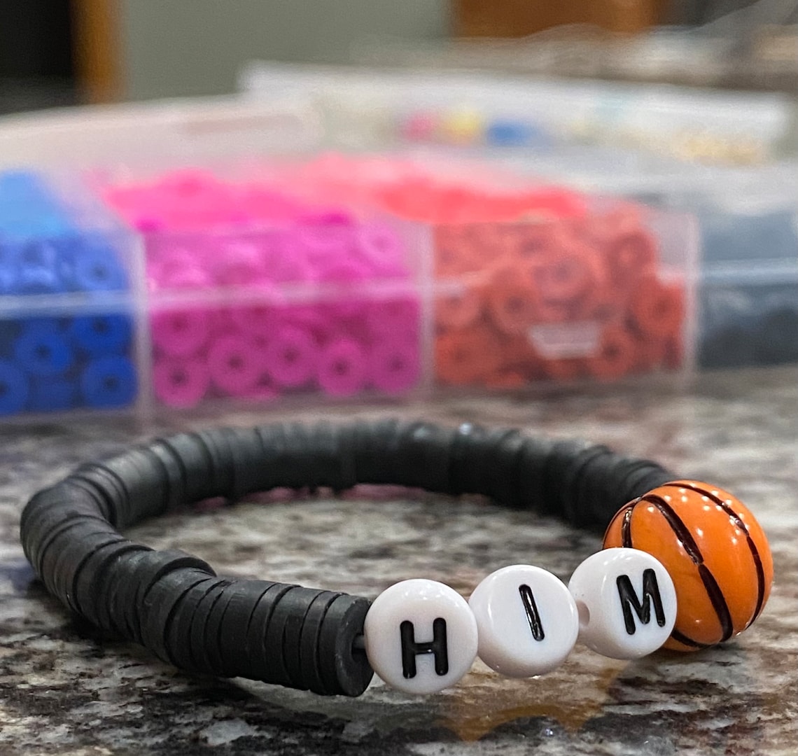 Basketball Bracelet for Him/her, Sports Bracelet, Mens Bracelet, Boys ...