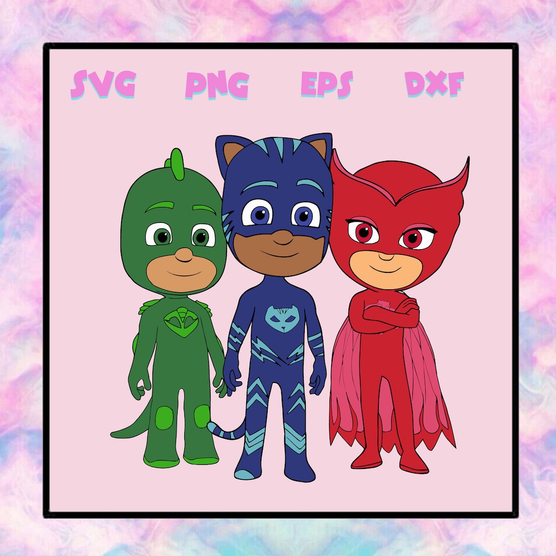 Catboy Owlette Gekko Pj Masks 016 Svg Dxf Eps Pdf Png Cricut - Etsy