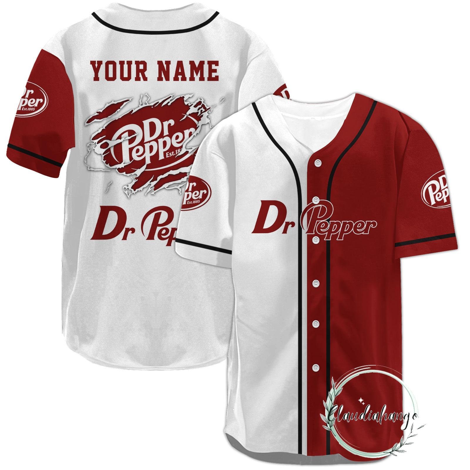 Dr Pepper Baseball Shirt Dr Pepper Baseball Jersey Dr Pepper - Etsy