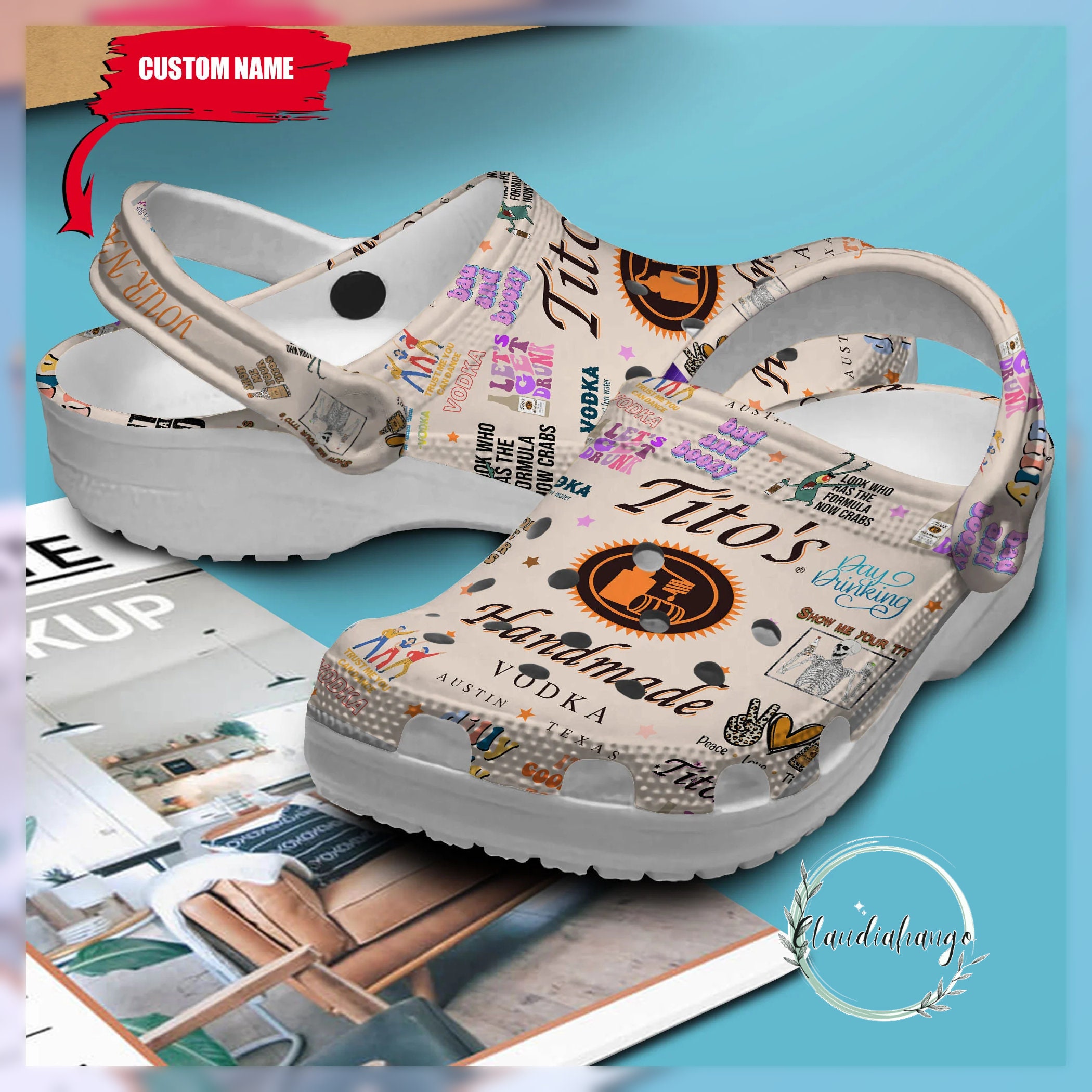 Custom Tito's Shoes, Tito's Handmade Vodka Shoes, Tito's Sandals, Titos ...