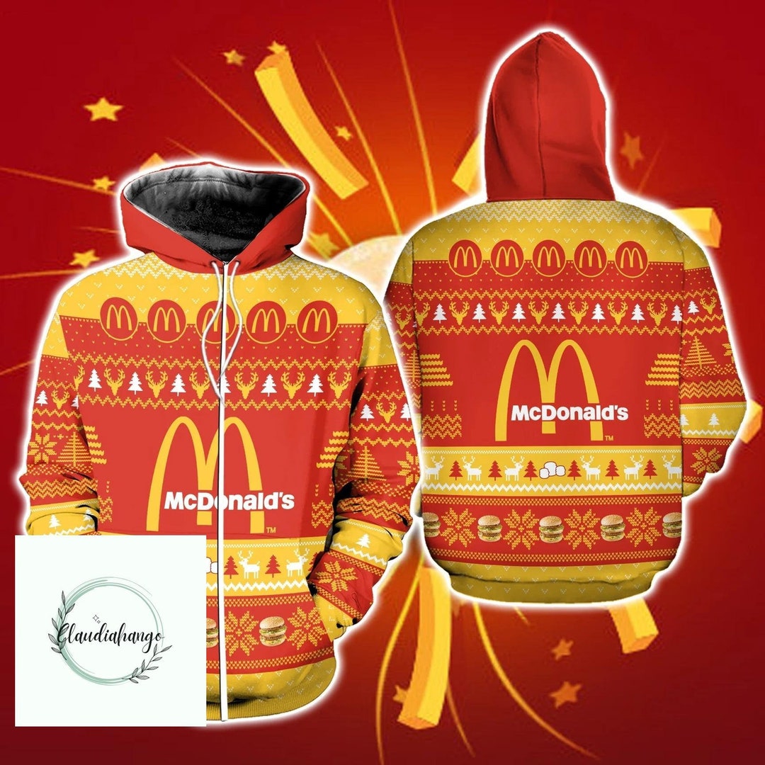 Mc Donald Hoodie, Mc Donald Zip Hoodie, Mcdonald Shirt for Men, Mc ...