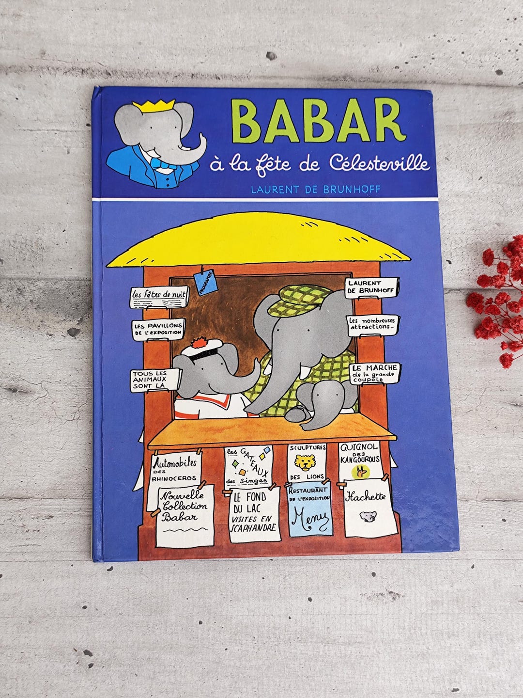 Old Book Babar From 1954 Babar at the Celesteville Party by Laurent ...