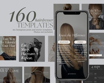 60 Hairdresser Instagram Templates Hairdresser Canva Hairstylist Salon ...