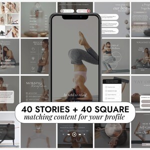 Yoga Instagram Post Templates | Yoga Teacher Wellness Coach | Fitness ...