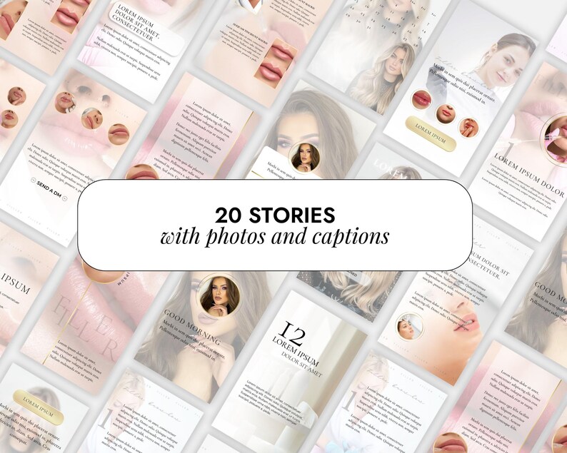 Botox Filler Editable Canva Template | Esthetician Instagram Templates ...
