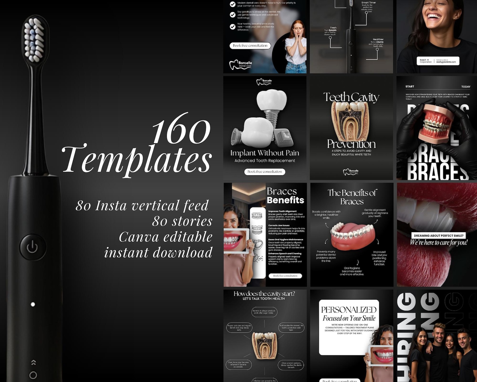 160 Dental Instagram Templates | Dentist Marketing | Dental Clinic ...