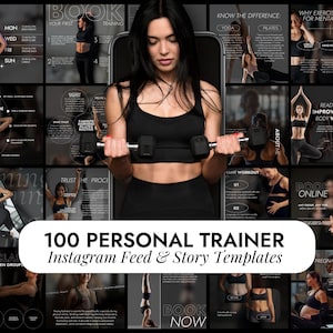 Personal Trainer Instagram Templates | Fitness Coach Canva | Gym ...