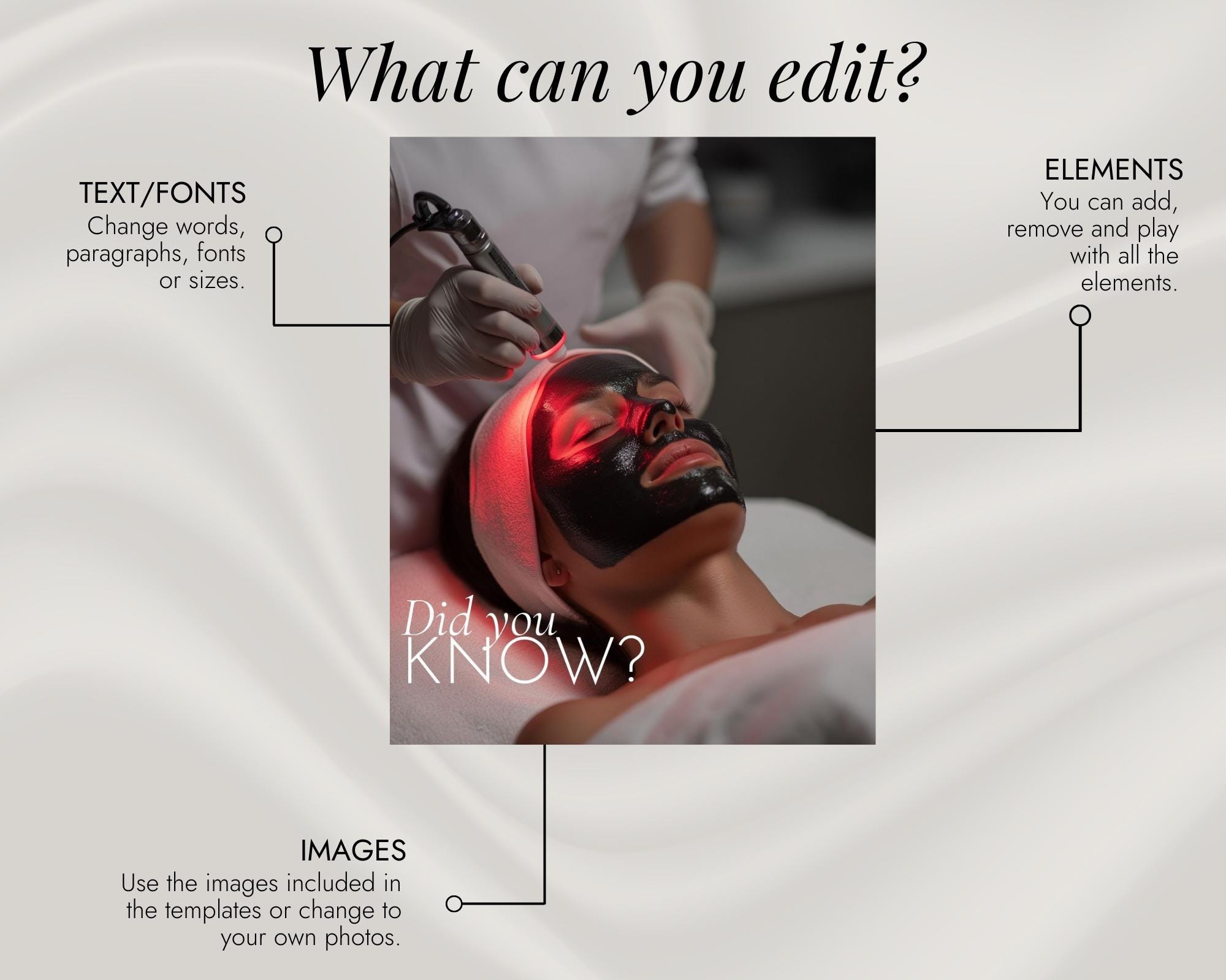 Facial Treatment Instagram Templates | Hydrafacial Peels Canva ...