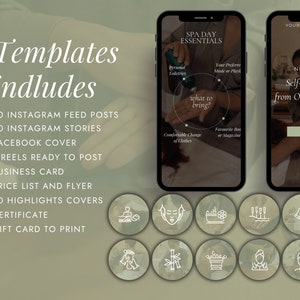 Massage Instagram Template | SPA Instagram Template | Branding Kit ...