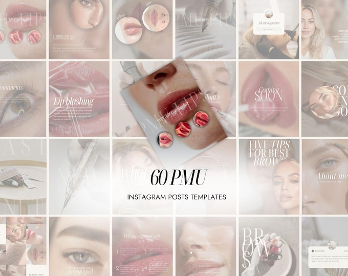 Post Instagram permanenti / Modello Instagram PMU / Modelli PMU in ...