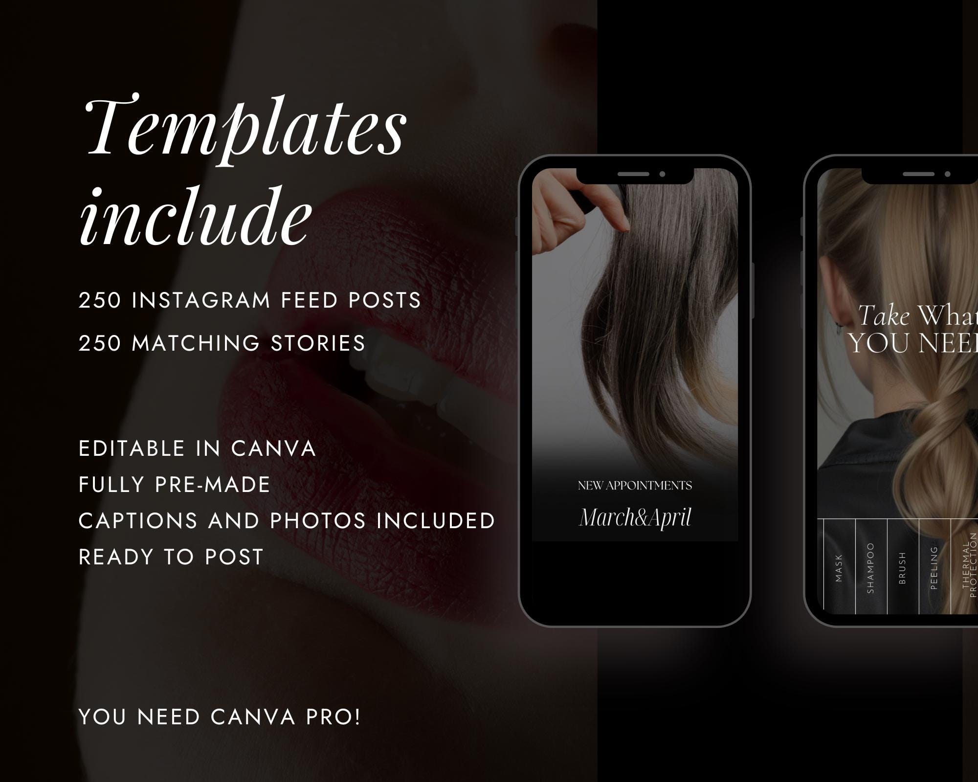 Hairstylist Templates | Hairdresser Instagram Post | Hair Salon Social ...